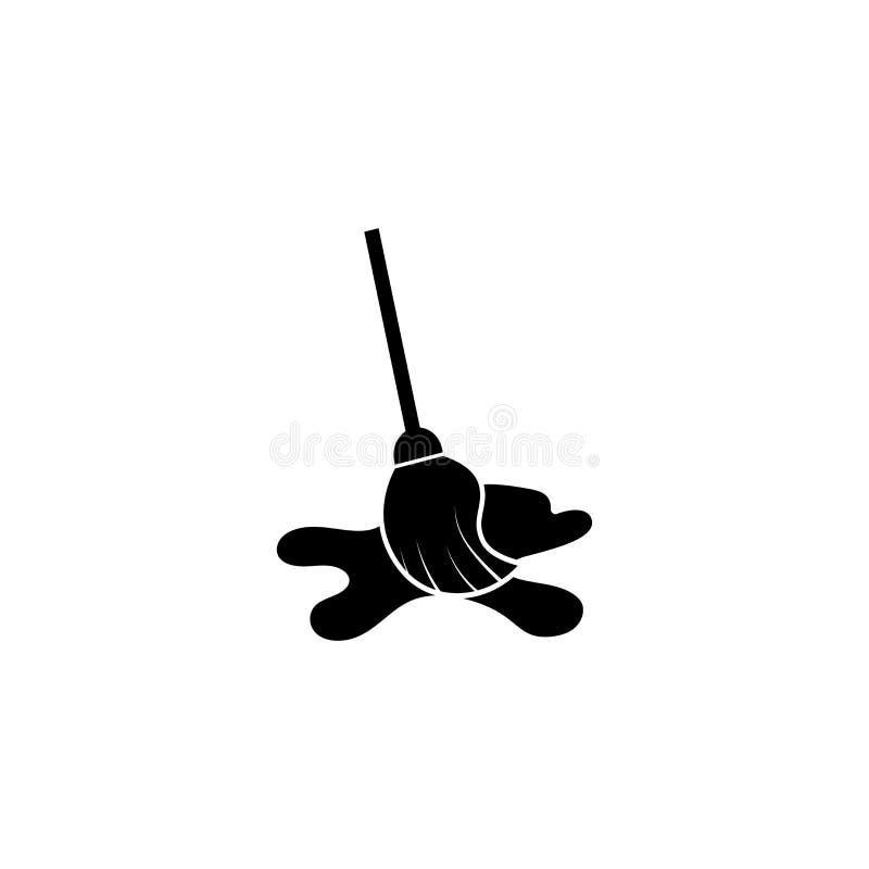 Mop vector icon stock vector. Illustration of water - 268058273
