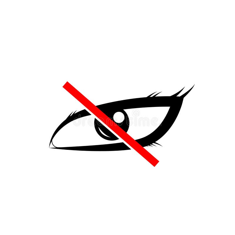 No viewing vector icon stock vector. Illustration of forbidden - 268060075