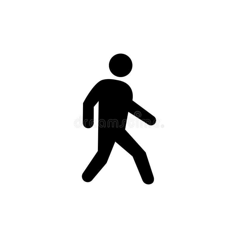 Pedestrian vector icon stock vector. Illustration of isolated - 268060734