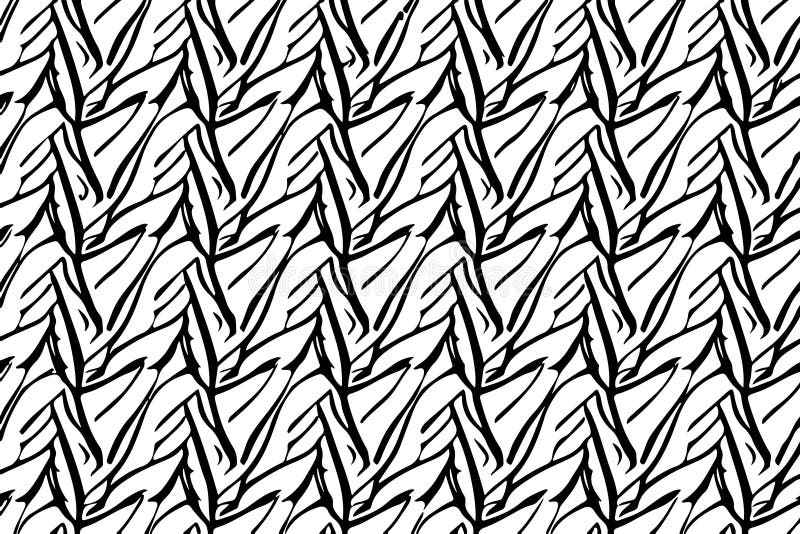 Seamless Pattern with Hand Drawn Zigzag Lines. Stock Vector ...