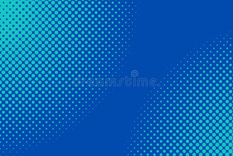 Blue Pop Art Background with Halftone Dots in Retro Comic Style. Stock ...