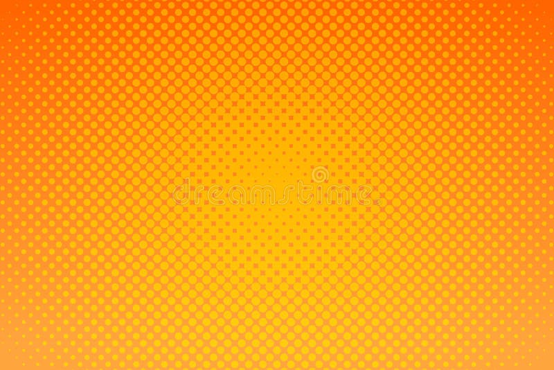 Yellow Pop Art Background with Halftone Dots in Retro Comic Style ...