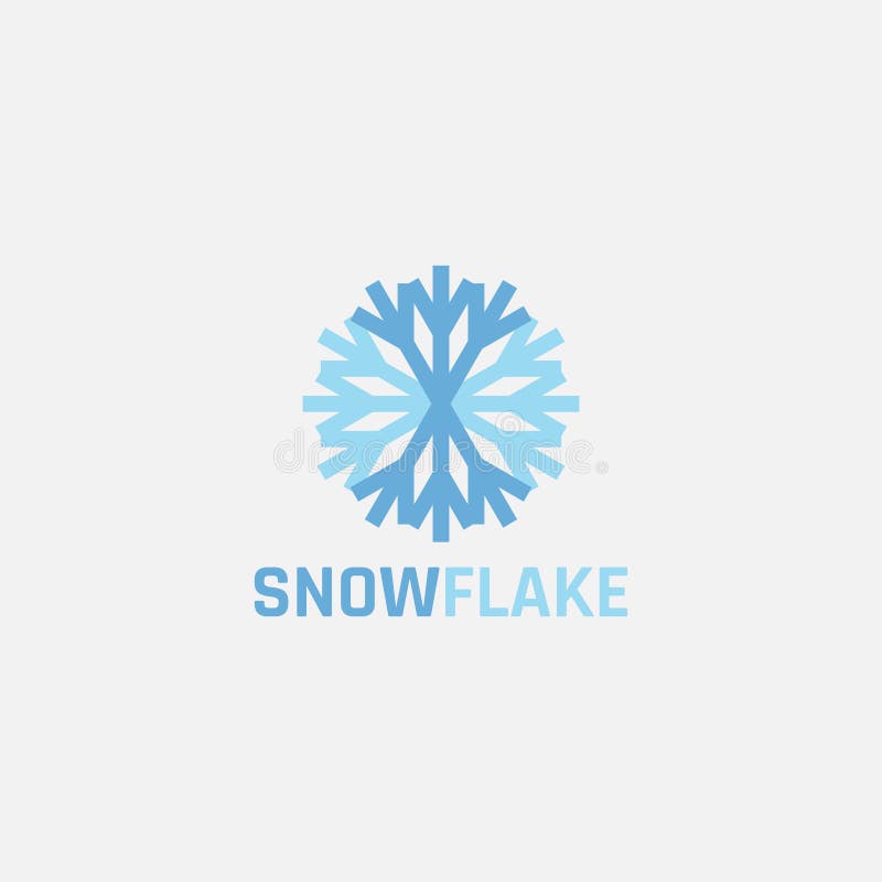 Snowflake Logo with Two Colors Stock Vector - Illustration of season ...