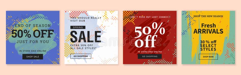 Creative Bright Sales Banners for Social Media Posts, Flyers, Internet ...