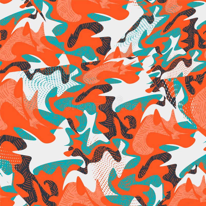 Abstract Seamless Urban Pattern with Wave Elements and Grunge Chaotic ...
