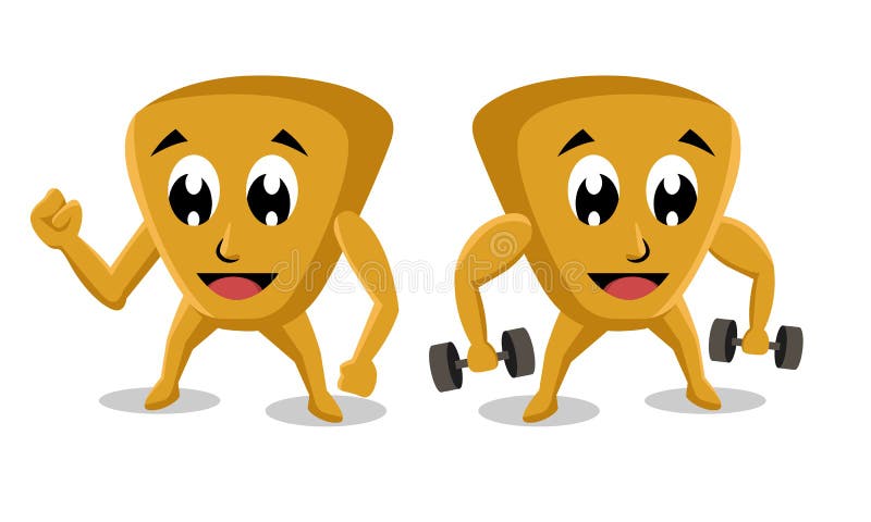 Funny Cartoon Character Body Fitness Illustration Vector Stock Vector ...