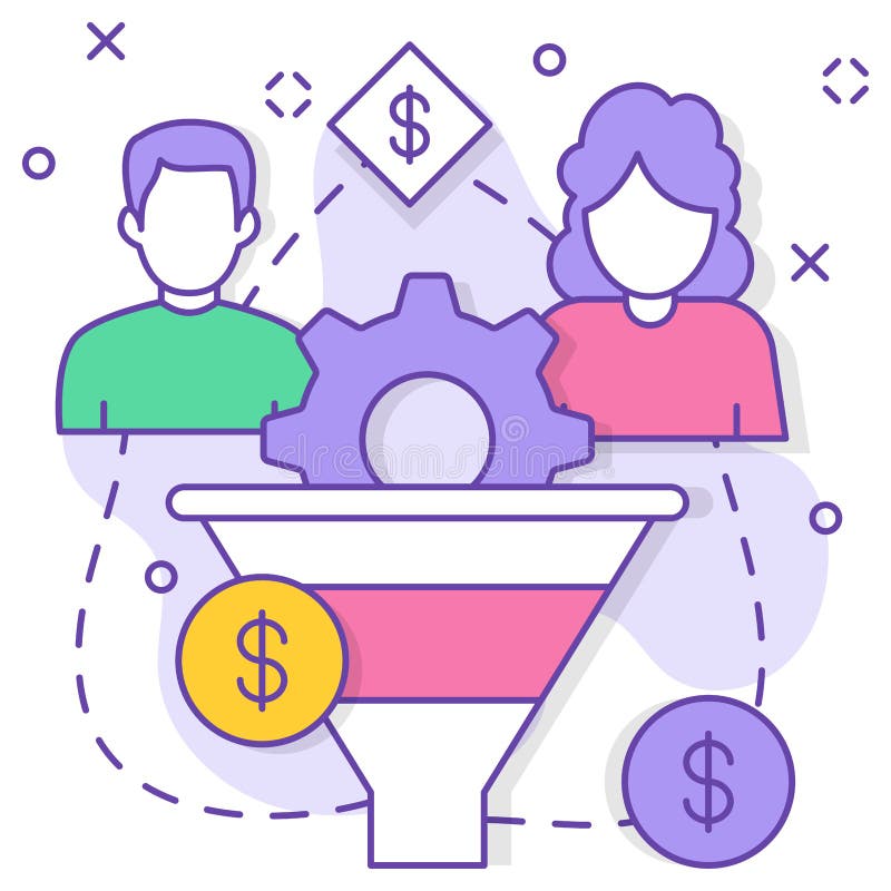 Outbound Campaigns Vector Design, Business Lead Generation Process ...