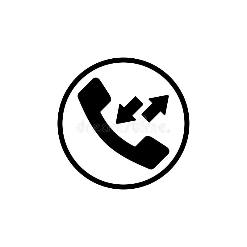 Incoming and Outgoing Call Icon Vector Stock Vector - Illustration of ...