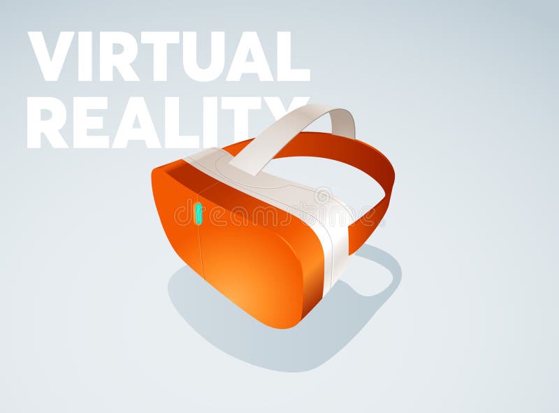 Virtual Reality Goggles Vector Illustration. Easily Editable Colors ...