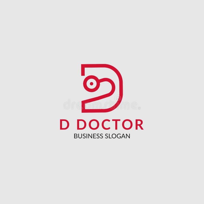 D Doctor Logo Design Vector File Stock Vector - Illustration of ...