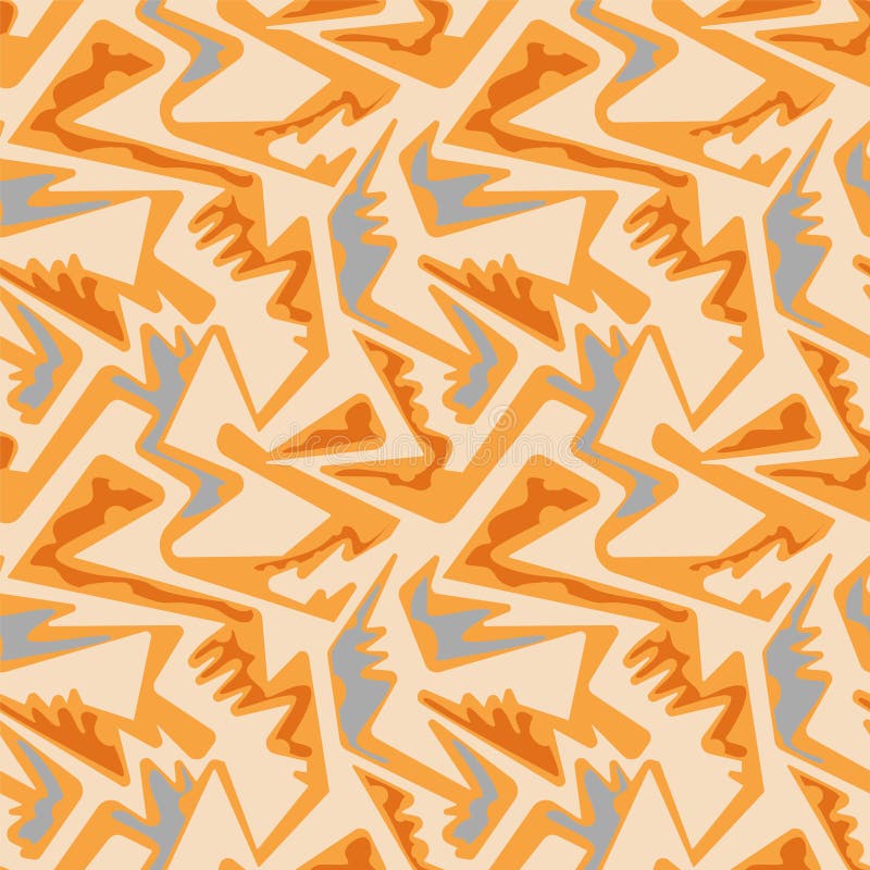 Seamless Unusual Colorful Abstract Pattern with Wave Shapes Stock ...