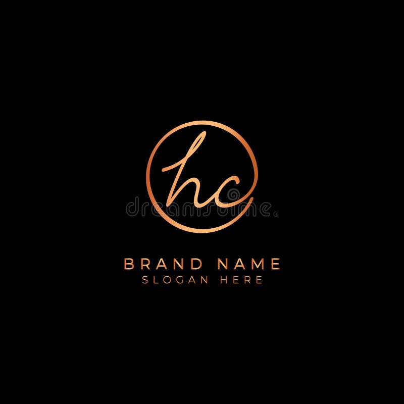 H, C, HC Initial Letter Handwritten and Signature Vector Logo. Business ...
