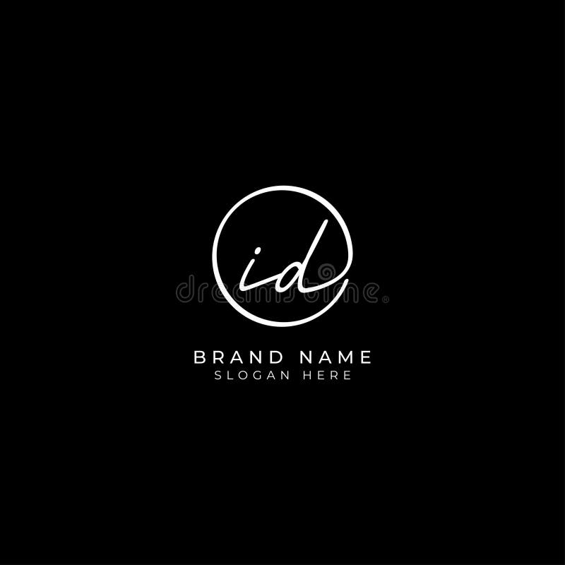 I, D, ID Initial Letter Handwritten and Signature Vector Logo. Business ...