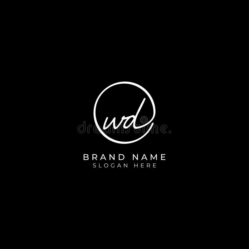 W, D, WD Initial Letter Handwritten and Signature Vector Logo. Business ...