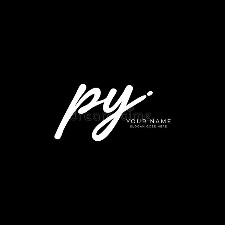 P, Y, PY Initial Letter Handwriting and Signature Vector Logo Stock ...