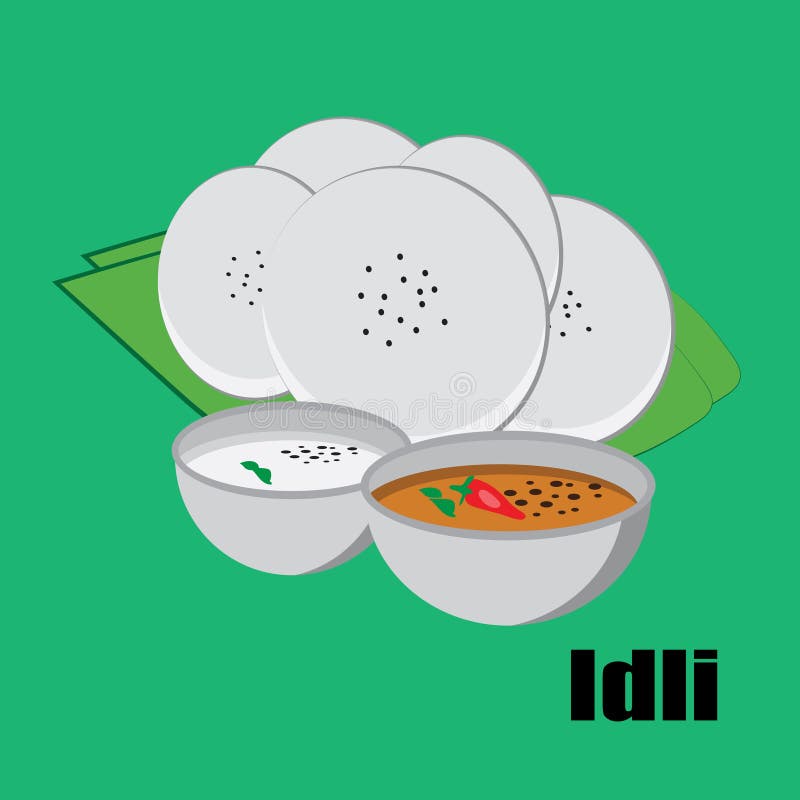 South Indian Idli Dish Stock Illustrations – 47 South Indian Idli Dish ...