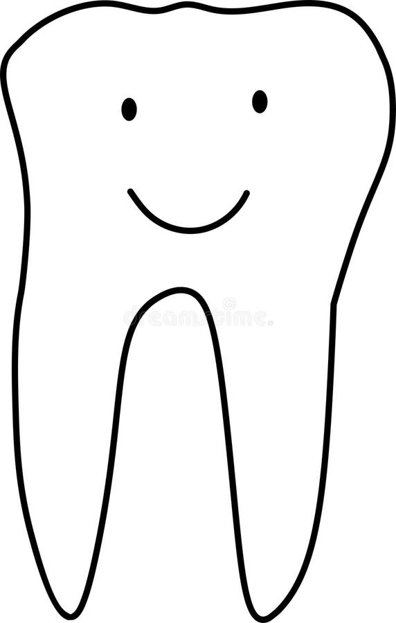 Healthy Human Tooth with a Smile Stock Vector - Illustration of human ...