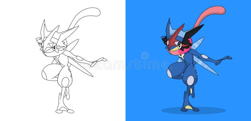 Greninja from pokemon. stock vector. Illustration of baby - 270554850