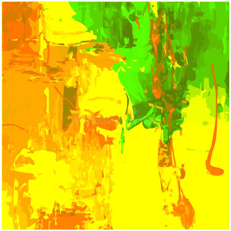 Abstract Hand Draw Oil Painting Composition, Vector Background Stock ...