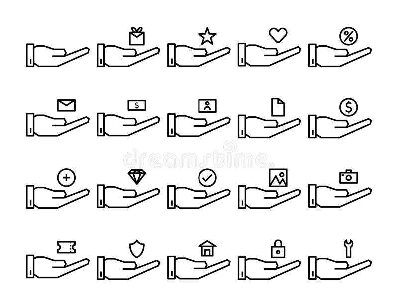 Hand vector icon stock vector. Illustration of gallery - 270817829