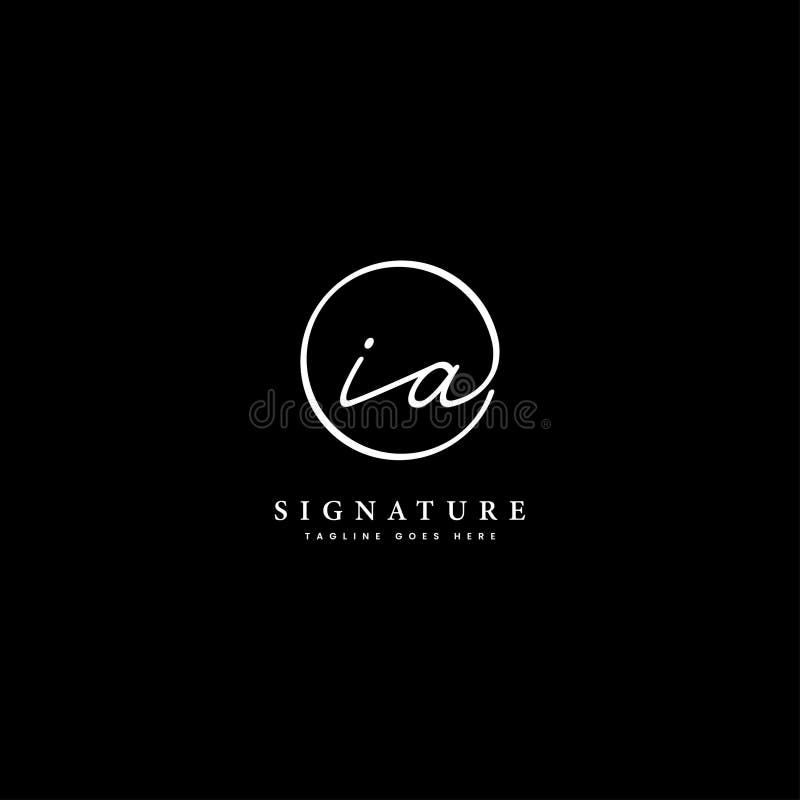 I, a, IA Initial Letter Handwritten and Signature Vector Logo. Business ...