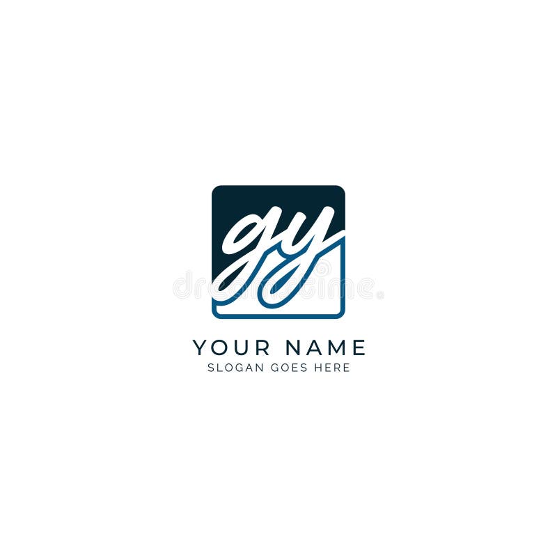 G, Y, GY Initial Letter Handwritten and Signature Vector Image Template ...