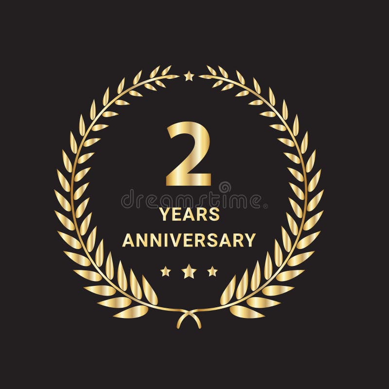 2th Years Anniversary Logo, Icon and Vector Design. 2 Years Anniversary ...