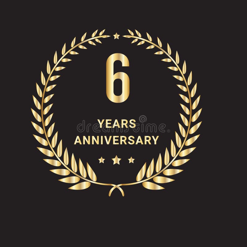 6th Years Anniversary Logo, Icon and Vector Design. 6 Years Anniversary ...