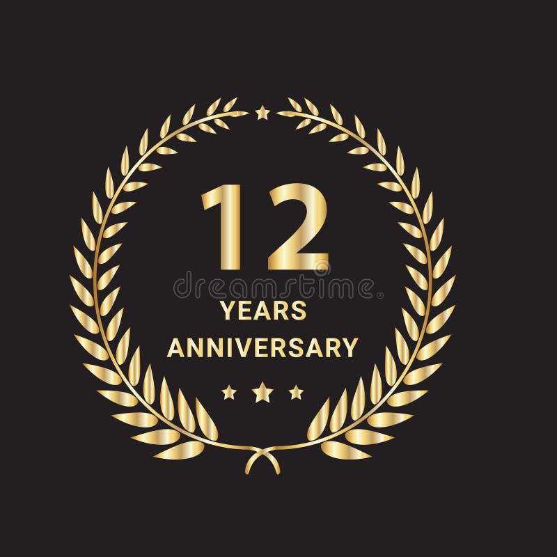 12th Years Anniversary Logo, Icon and Vector Design. 12 Years ...