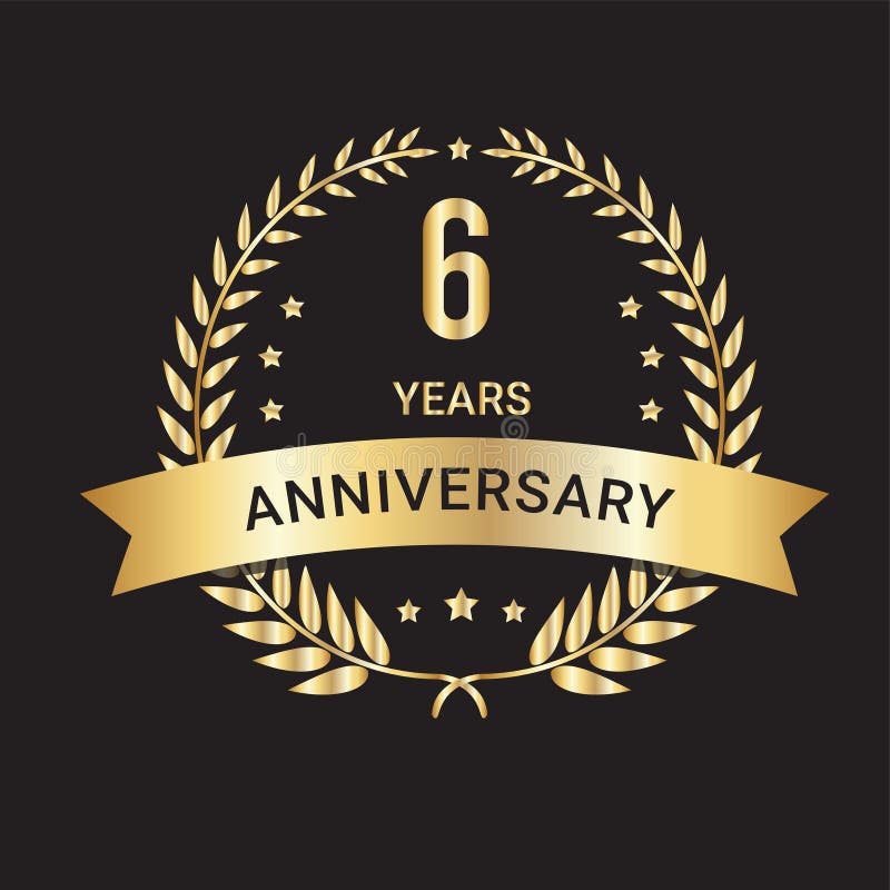 6th Years Anniversary Logo, Icon and Vector Design. 6 Years Anniversary ...