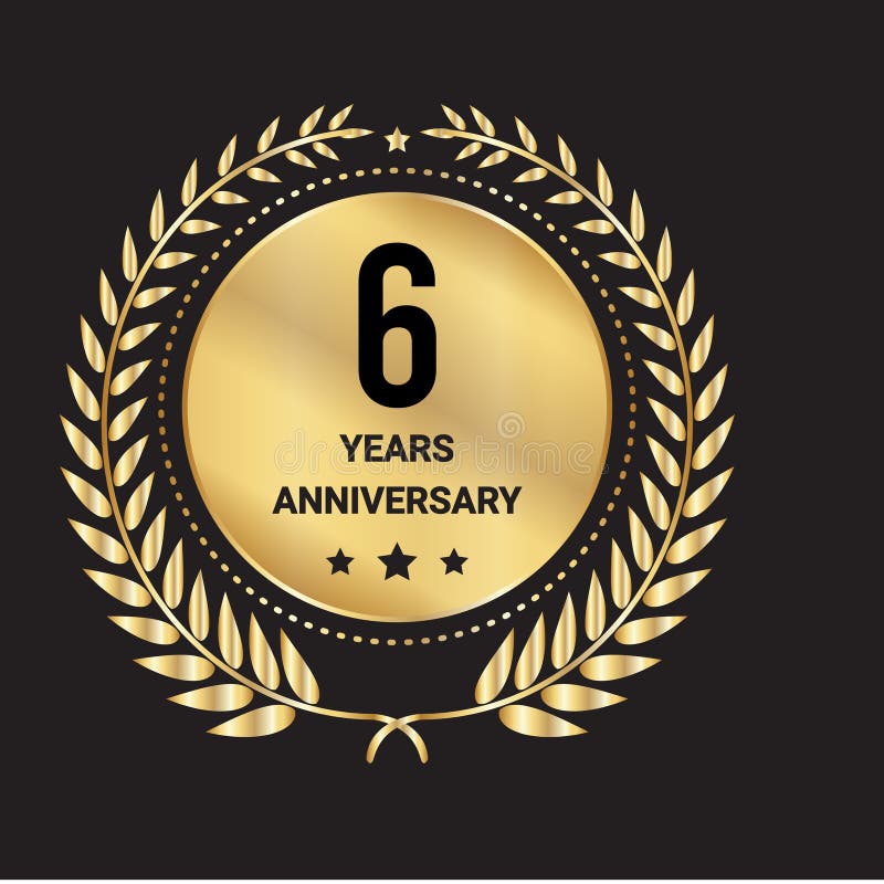 6th Years Anniversary Logo, Icon and Vector Design. 6 Years Anniversary ...