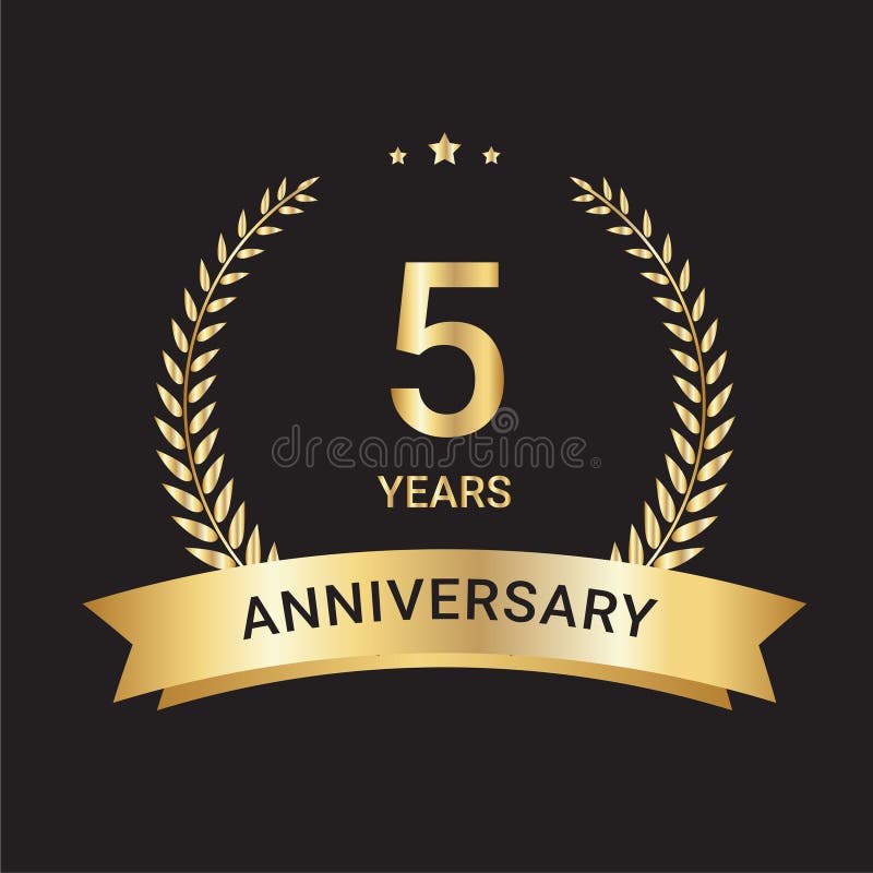 5th Years Anniversary Logo, Icon and Vector Design. 5 Years Anniversary ...
