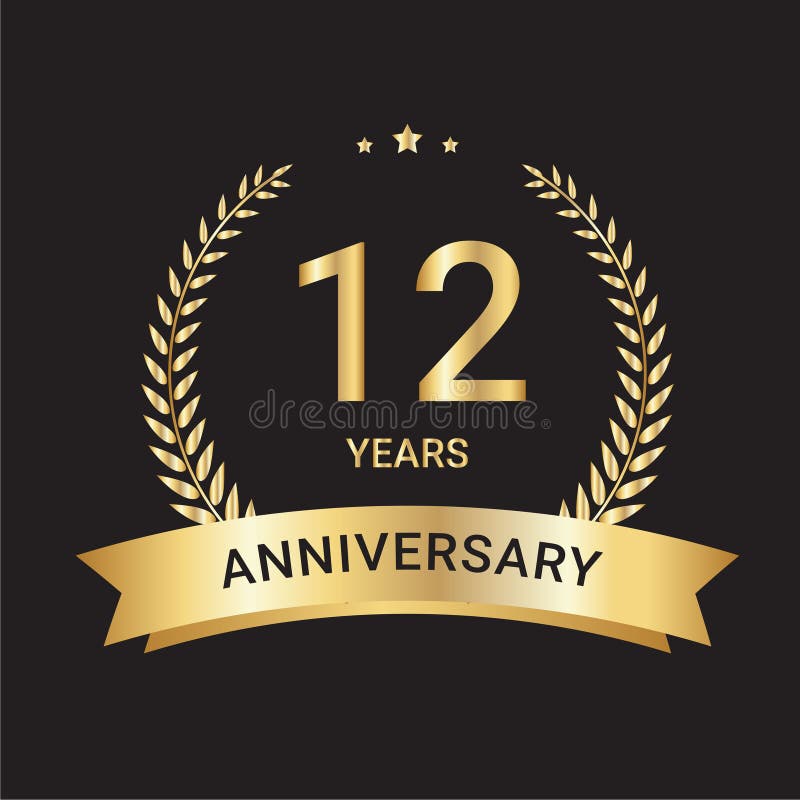 12th Years Anniversary Logo, Icon and Vector Design. 12 Years ...