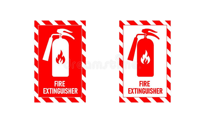 Fire Extinguisher Signs , Firefighters Tools for Flame Fighting ...