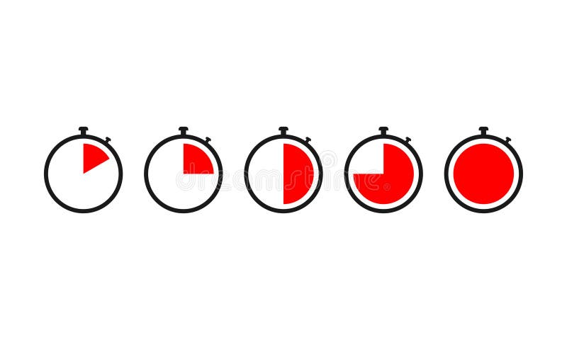 Stopwatch Icons Set ,Timers Icon Vector Illustration,countdown Circle ...