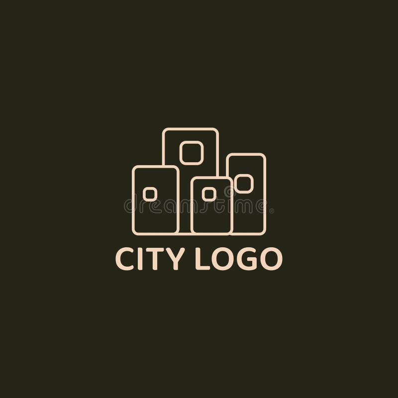 Simple City Building Logo stock vector. Illustration of areas - 271510838