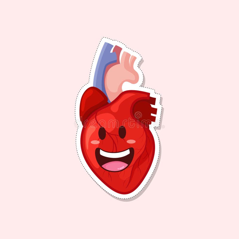 Cute Lungs Funny Human Internal Organs Sticker Vector Illustration ...