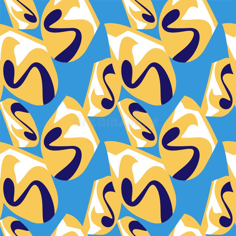 Abstract Seamless Colorful Pattern with Wave Shapes Stock Illustration ...