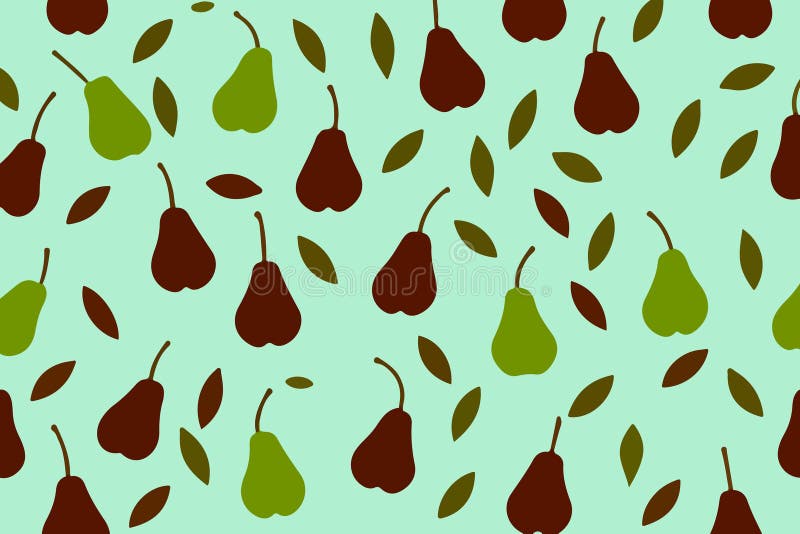 Seamless Pear Pattern - Beautiful Fruit Design for Kitchen and Food ...