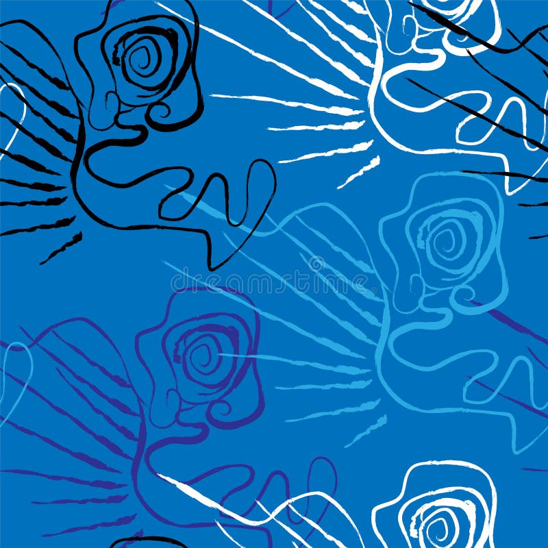 Unique Abstract Seamless Artwork with Psychedelic Colorful Patterns ...