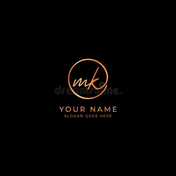 M, K, MK Initial Letter Handwritten and Signature Vector Logo. Business ...