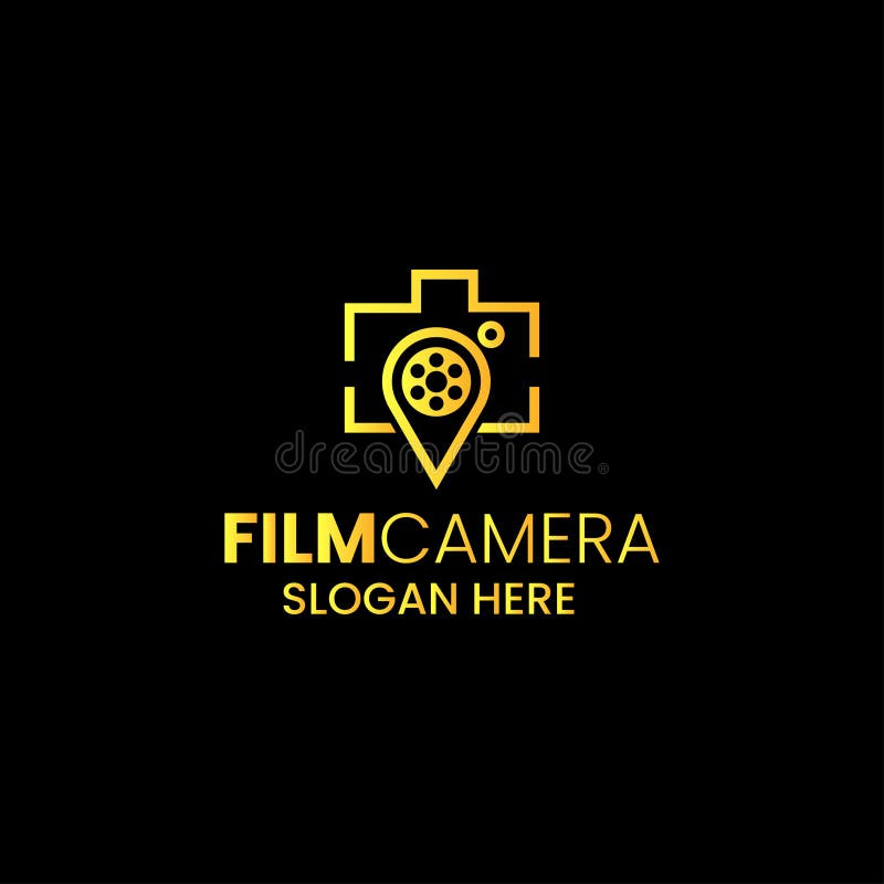Film camera logo design stock vector. Illustration of curves - 271956285