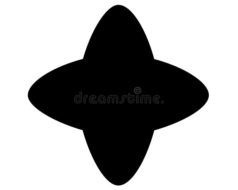 Four-pointed Geometric Star - Vector Silhouette Picture for Logo or ...