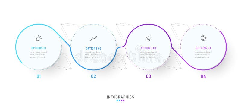 Vector Infographic Label Design Template with Icons and 4 Options or ...