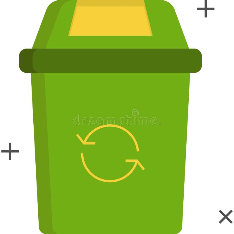 Garbage Recycling Which Can Easily Edit or Modify Stock Illustration ...