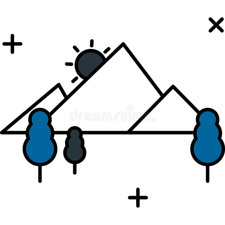Mountain Which Can Easily Edit or Modify Stock Illustration ...