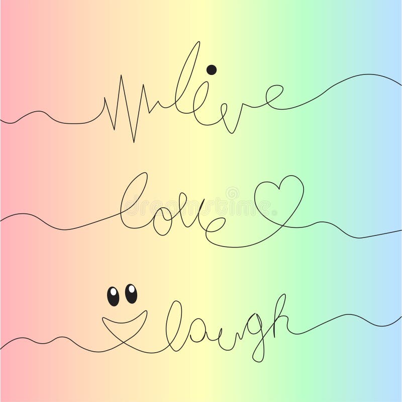 Live Love Laugh Vector Illustration Graphic Stock Illustration ...