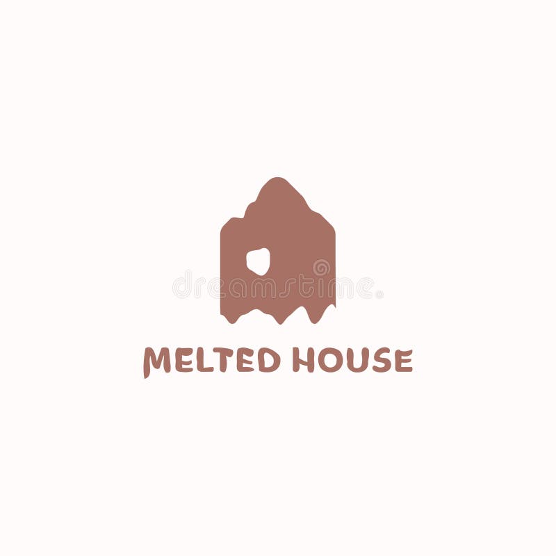 Melted Brown House Logo stock vector. Illustration of icon - 273204855