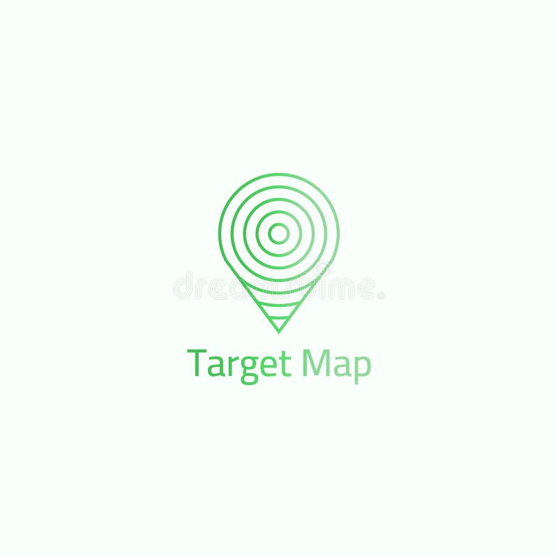 Pin and Target Combined Logo Stock Vector - Illustration of travel ...