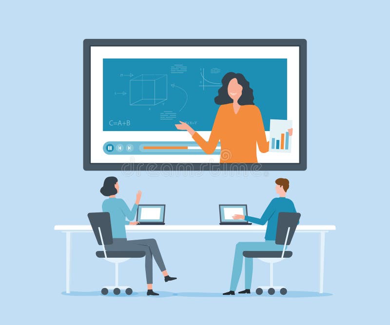 Business Team Working with Video Conference Meetings Online and Online ...